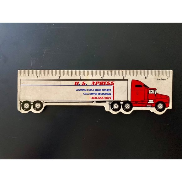 Office | Southwest Motor Freight Advertising Ruler Truck Vintage 7 Long ...